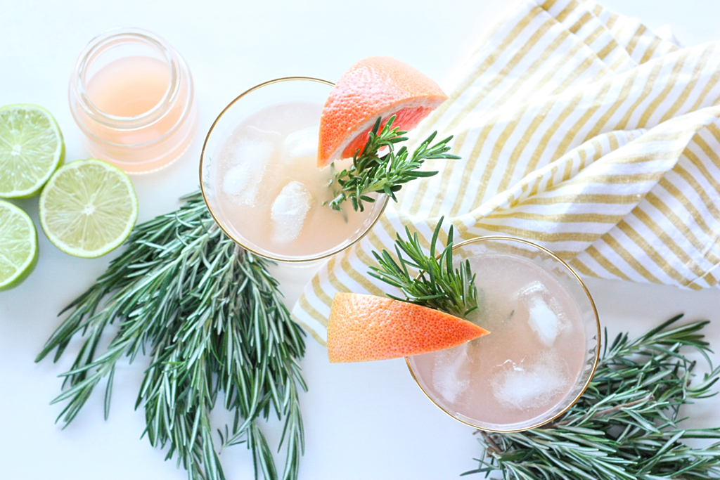 grapefruit spritzer with rosemary-ginger syrup – Dahlia Kitchen