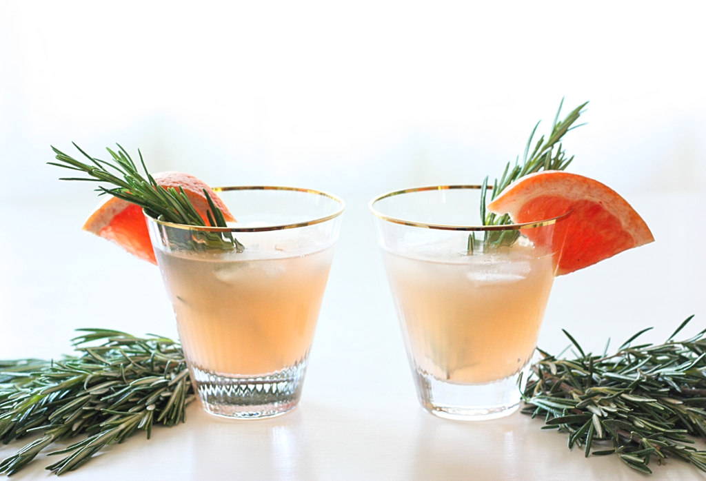grapefruit spritzer with rosemary-ginger syrup – Dahlia Kitchen